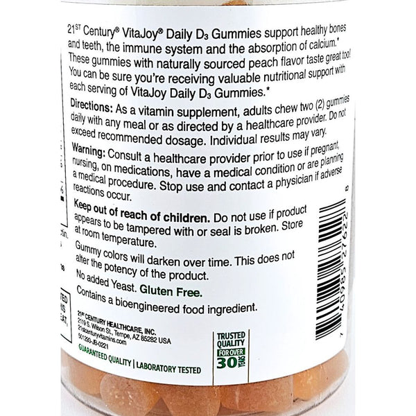 D3 | Vita Joy Gummies | Peach Flavor - Hargraves Online Healthcare
