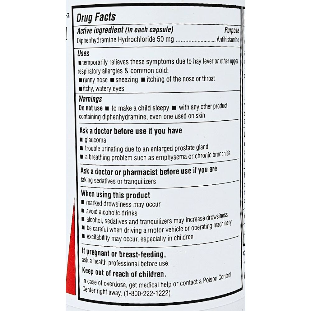 Diphenhydramine | 50 mg | Antihistamine - Hargraves Online Healthcare