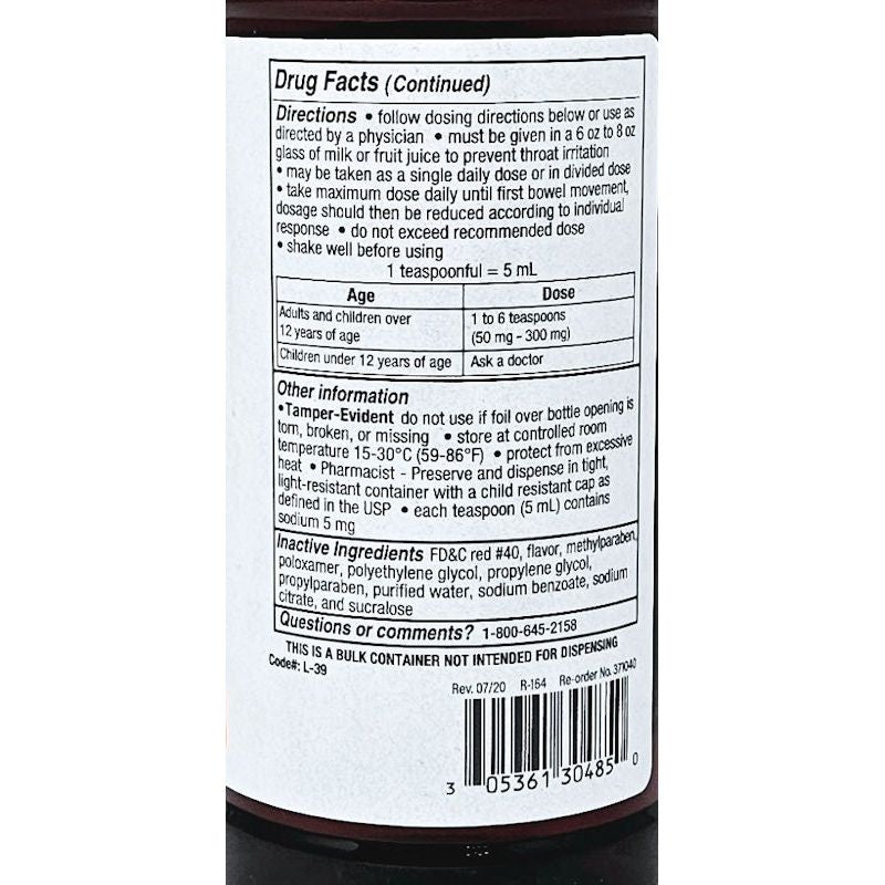 Docusate Sodium | Liquid | Cherry Flavor - Hargraves Online Healthcare