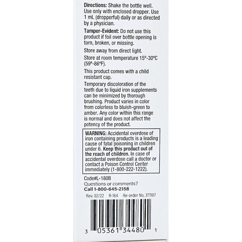 Iron Drops | Infants & Toddlers | Cherry Flavor - Hargraves Online ...