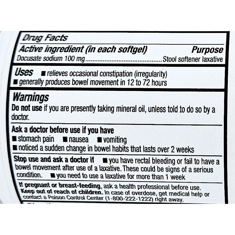 Stool Softener | Docusate Sodium - Hargraves Online Healthcare