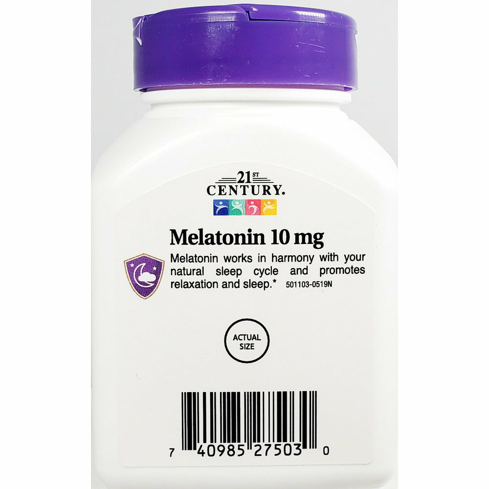 Melatonin 10 mg (Quick Dissolve), 120 Cherry Flavor Tablets by 21st Ce ...