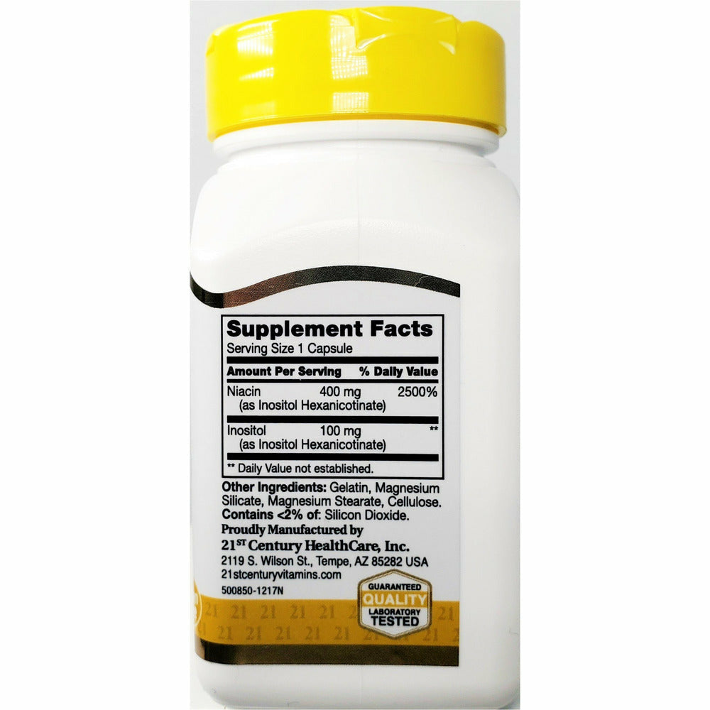 Niacin (Flush Free) 500 mg, 110 Capsules by 21st Century – Hargraves ...