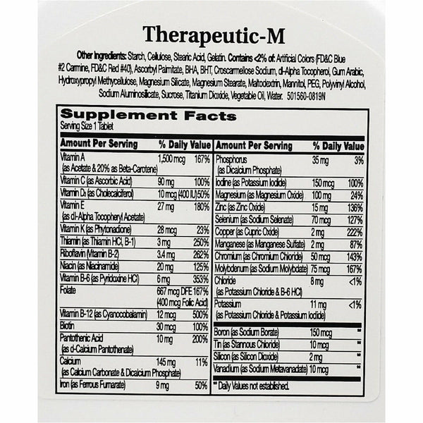 Therapeutic M | Multivitamin | Multimineral - Hargraves Online Healthcare
