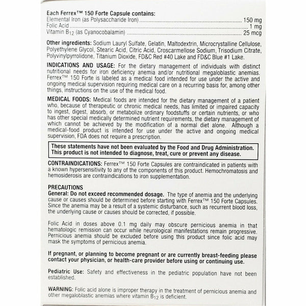 Ferrex 150 | Forte Capsules | Unit Dose Box - Hargraves Online Healthcare