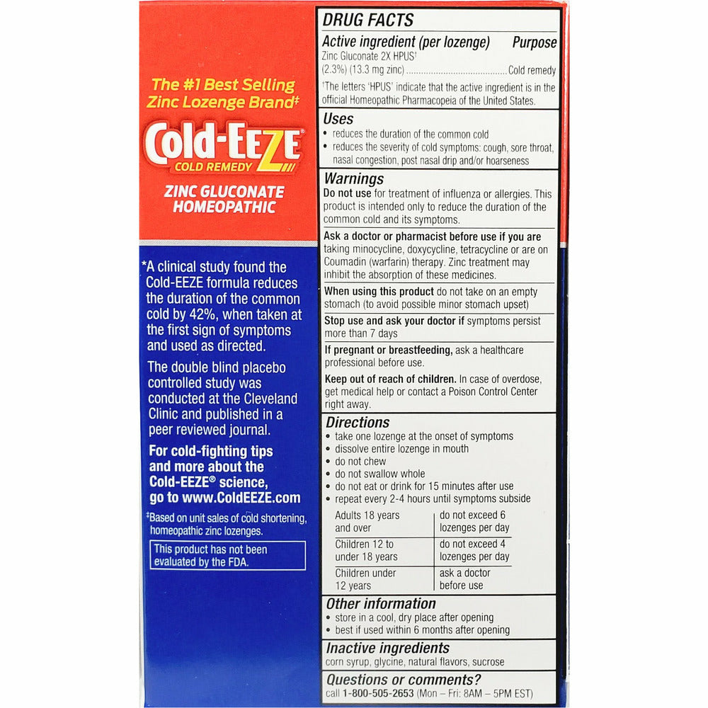 Cold-Eeze | Zinc | Natural Cherry Flavor - Hargraves Online Healthcare