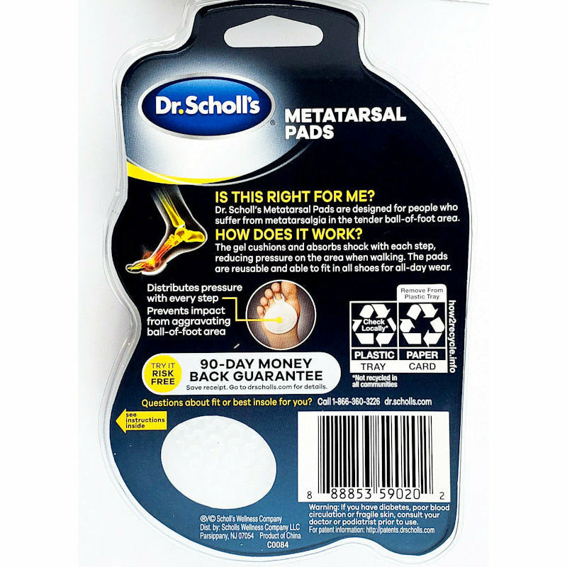 Dr Scholl's | Metatarsal Pads | Men & Women | Foot Pain Relief - Hargraves Online Healthcare