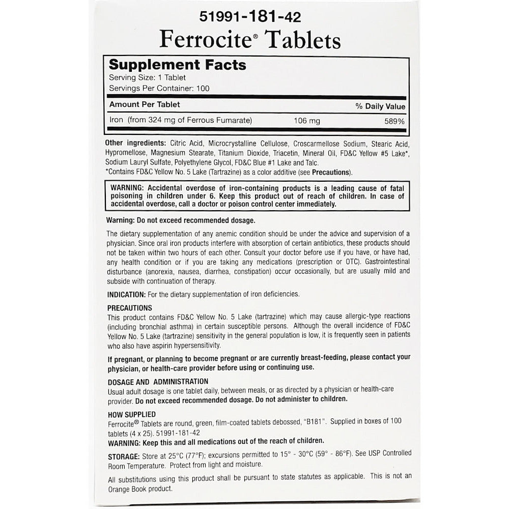 Ferrocite | Iron Supplement | Blister Pack - Hargraves Online Healthcare