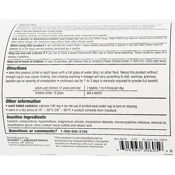 Fiber-Lax | Laxative - Hargraves Online Healthcare