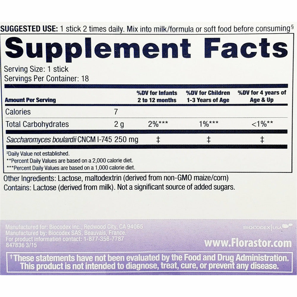 Florastor | Baby Probiotic | 18 Powder Sticks - Hargraves Online Healthcare