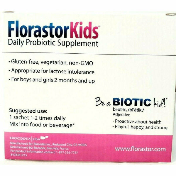 Florastor Kids Daily Probiotic, 250 mg (Immune Support) 20 Sachets ...