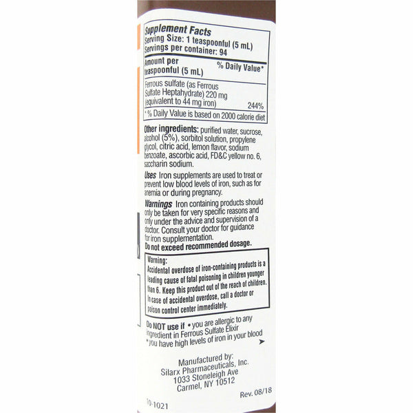 Ferrous Sulfate Elixir | Iron Supplement - Hargraves Online Healthcare