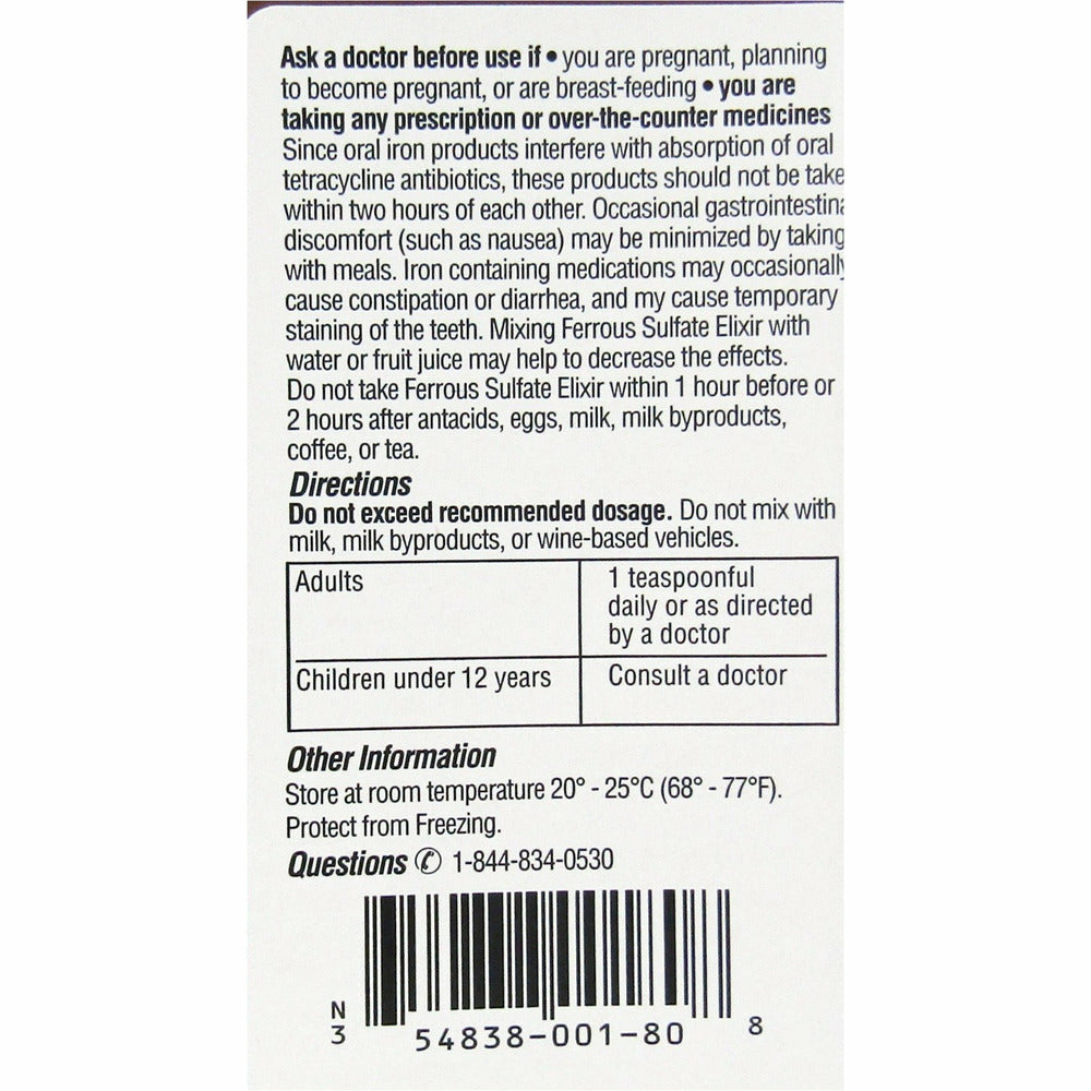 Ferrous Sulfate Elixir | Iron Supplement - Hargraves Online Healthcare