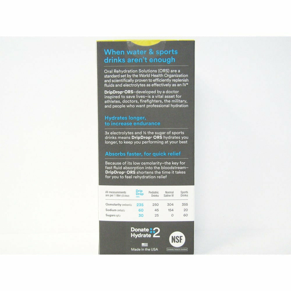 Drip Drop Electrolyte Powder | Lemon Flavor | Dehydration Relief ...