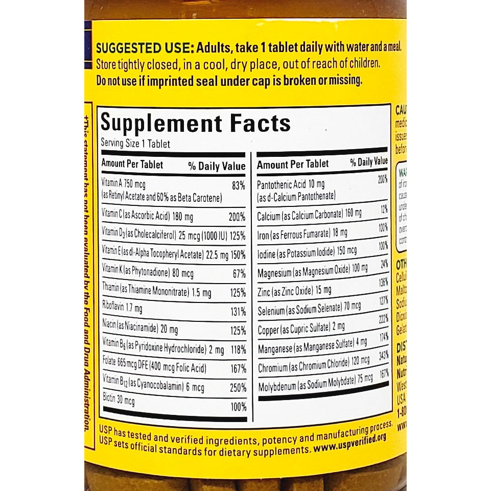 Multi with Iron | 130 Tablets | by Nature Made - Hargraves Online ...