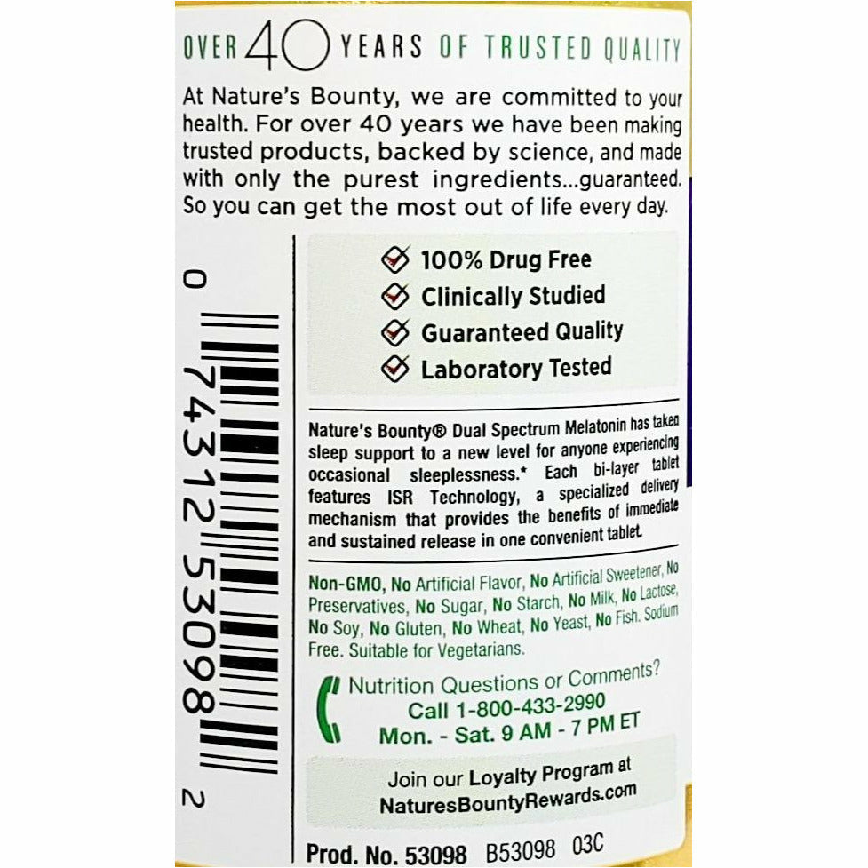 Melatonin | 5 mg | Dual Spectrum - Hargraves Online Healthcare