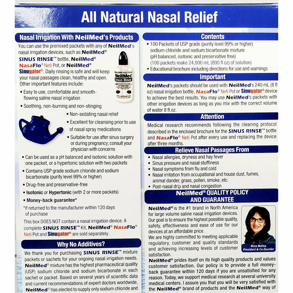 NeilMed |Sinus Saline Nasal Rinse - Hargraves Online Healthcare