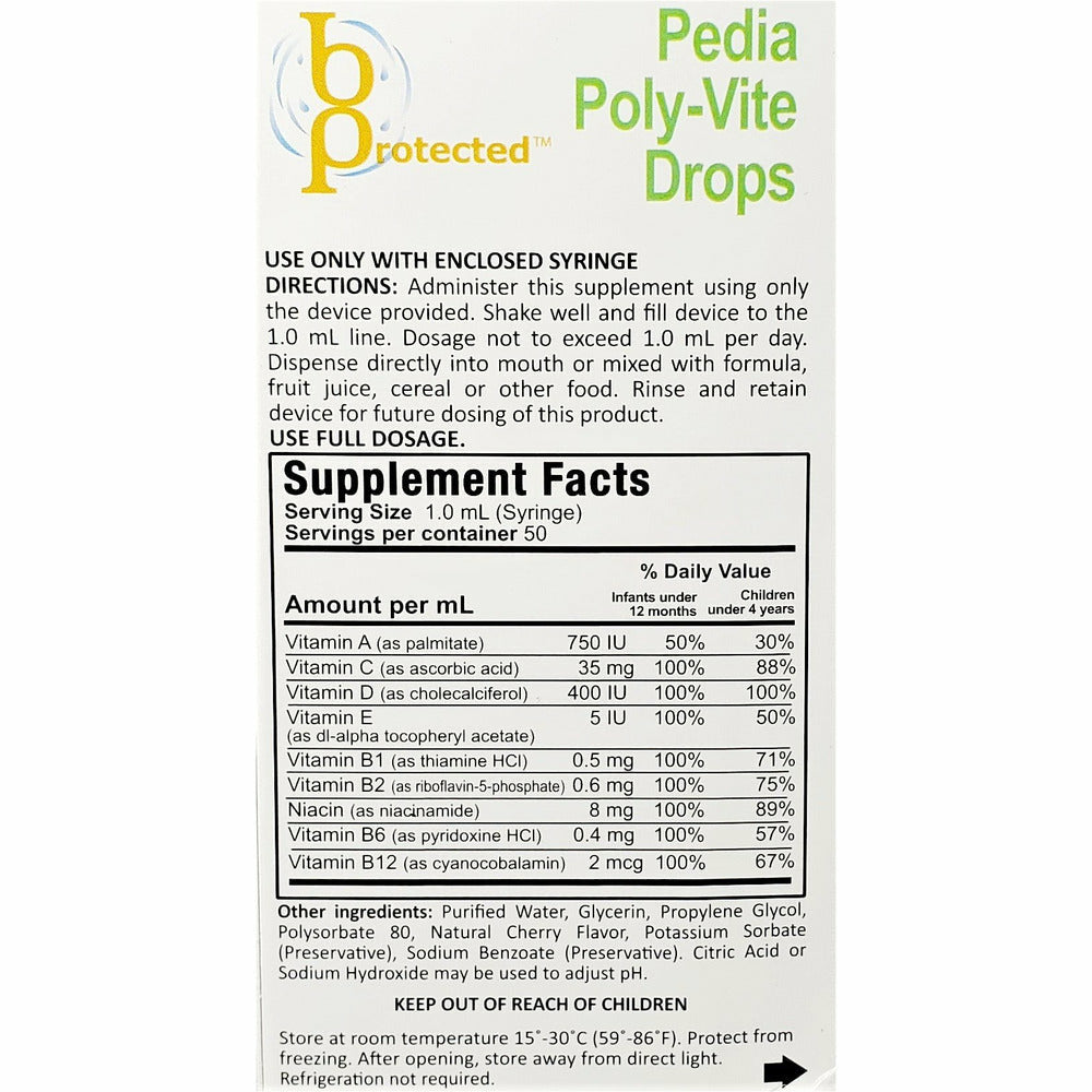 Pedia Poly Vite Drops, 50 mL - Hargraves Online Healthcare