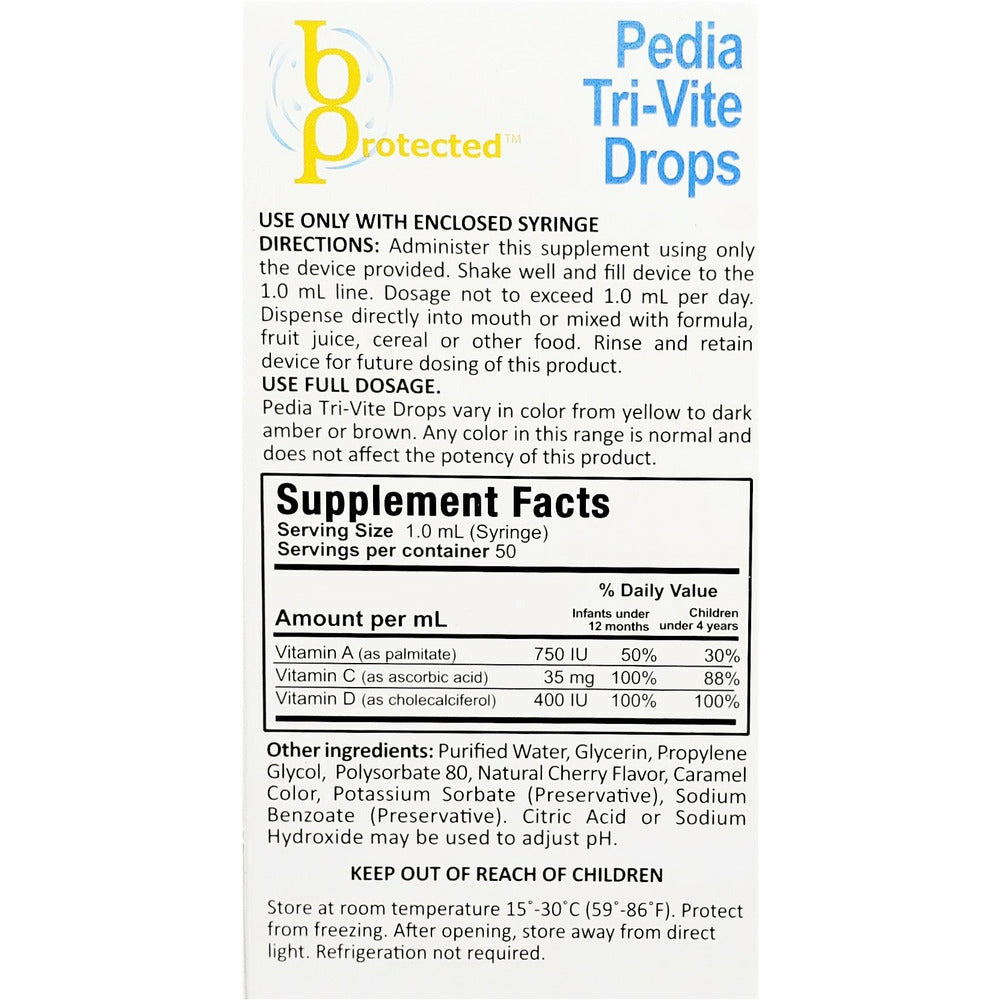 Pedia |Tri-Vite Drops | Vitamins A, C & D - Hargraves Online Healthcare