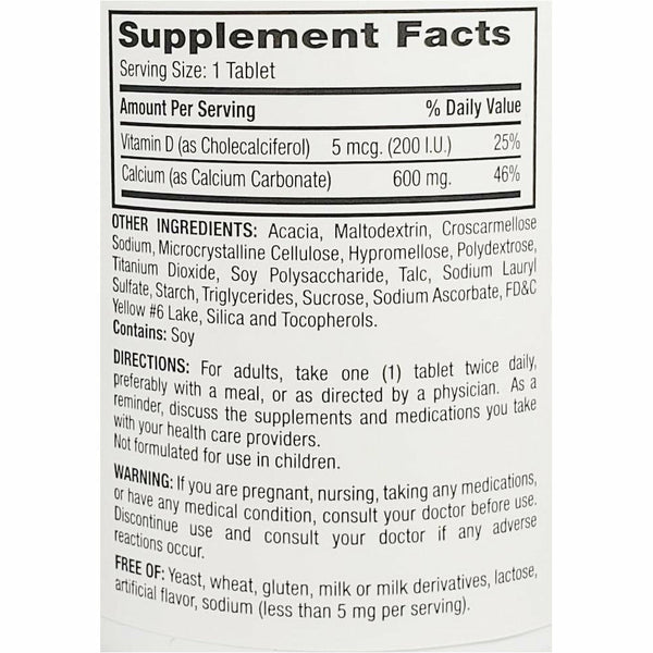Healthy Bones & Immune Support | Calcium 600 mg with D3 - Hargraves ...