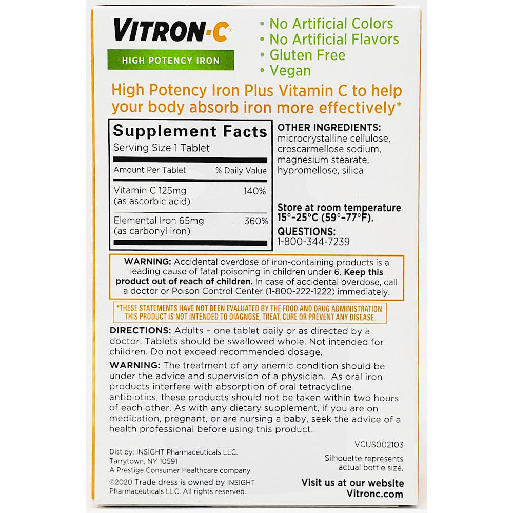 Vitron-C | High Potency Iron | plus Vitamin C - Hargraves Online Healthcare