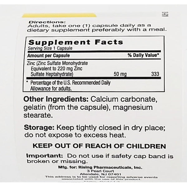 Zinc Sulfate | 220 mg | Immune Support - Hargraves Online Healthcare